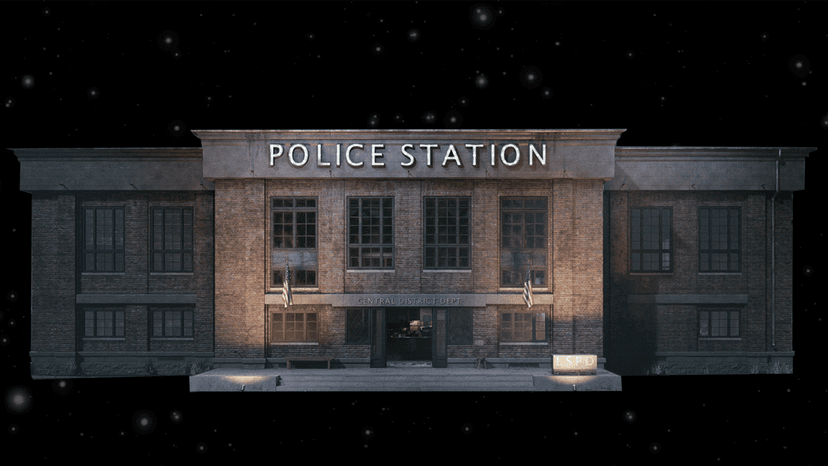 Retro Police Station Building Modules | Cosmos by Leartes
